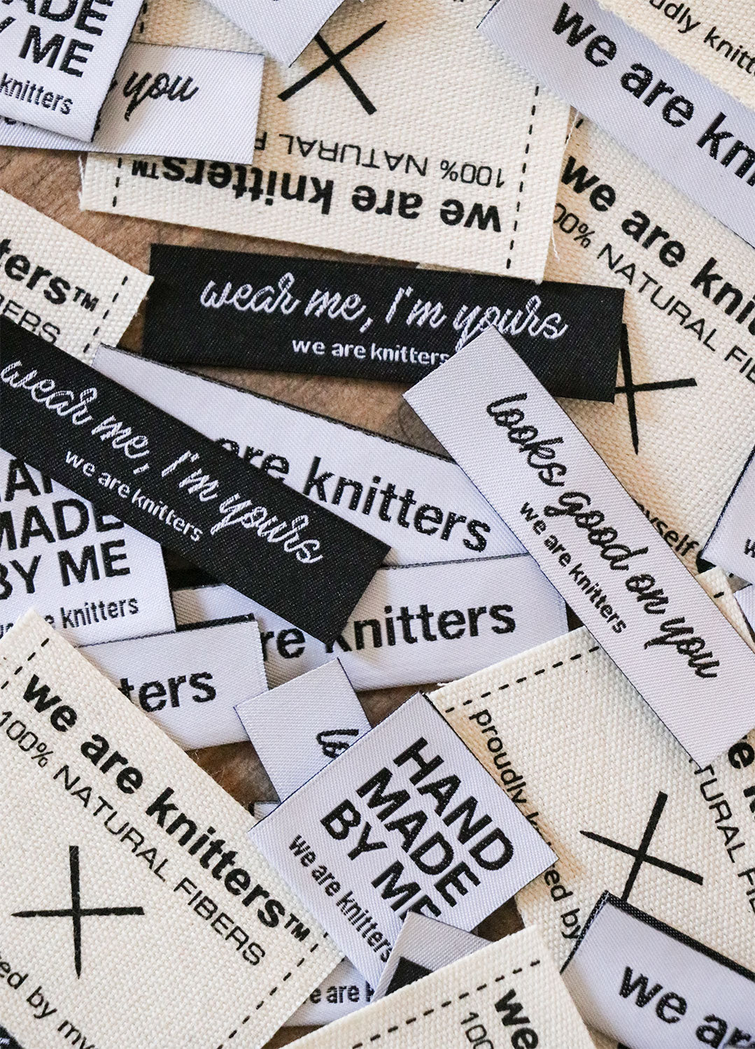 5 pack of We Are Kniters textile labels – We Are Knitters